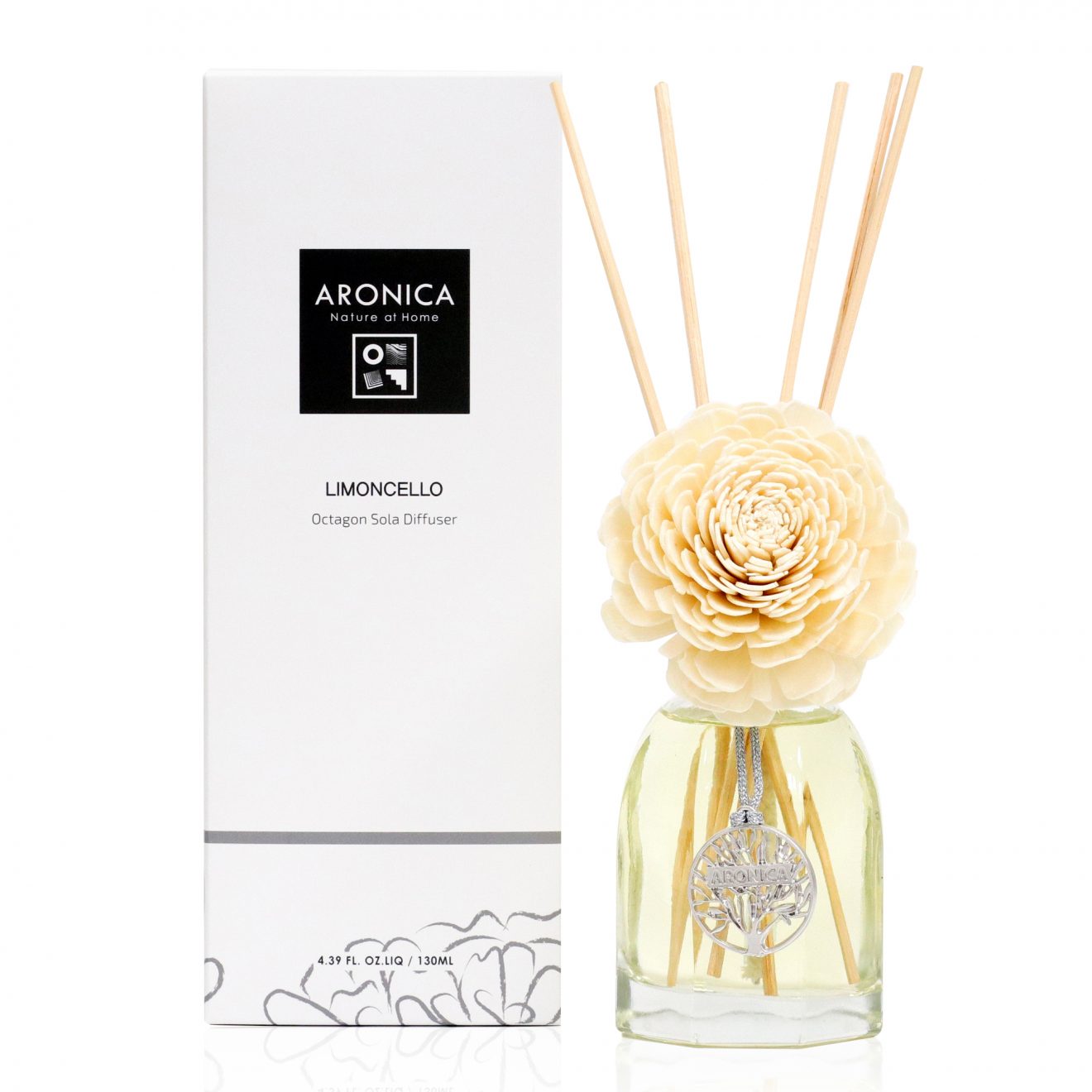 Aronica Octagon Flower and Reed Diffuser (4.4oz/130 ml) - Limoncello ...