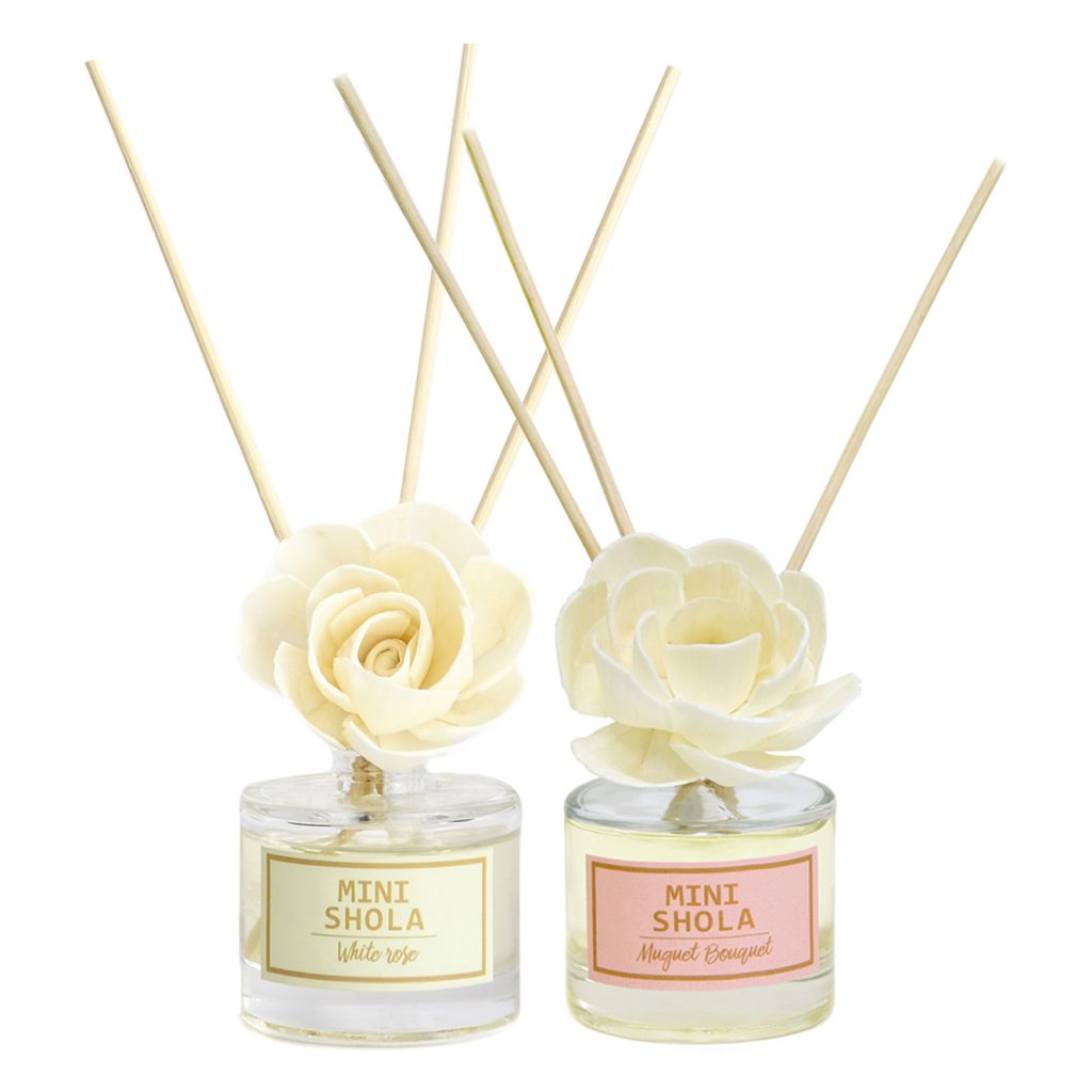 Aronica Mini Flower and Reed Diffuser (2 Pack Set) - White Rose ...